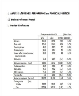 9+ Free Business Analysis Report Templates - Writing Word Excel Format