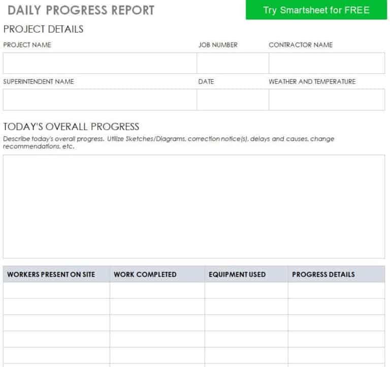 20+ Daily Report Templates [WORD & PDF] - Excel Format